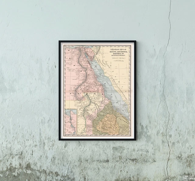 MAP OF NORTHEAST Africa | Egypt | Abyssinia | Eritrea | Egyptian Soudan ...