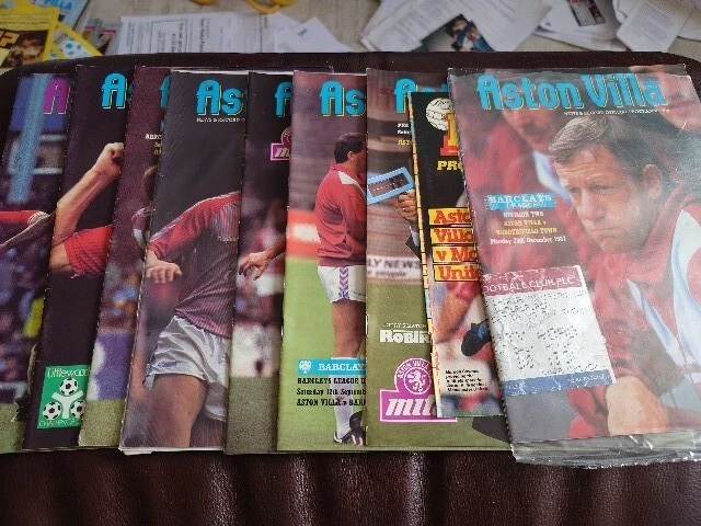 ASTON VILLA PROGRAMMES 1987-88 Season £5.00 - PicClick UK