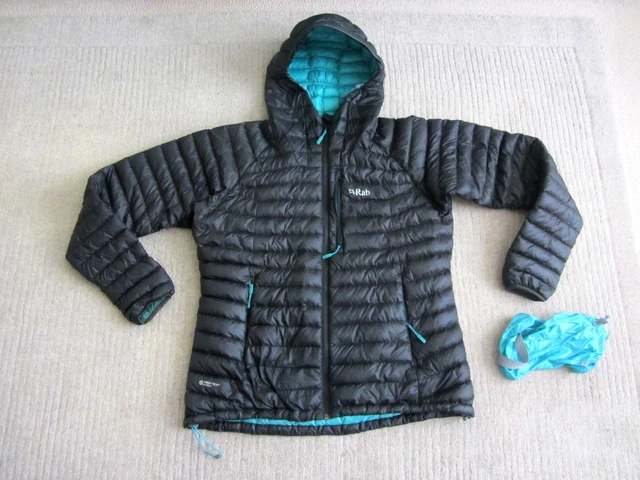 RAB MICROLIGHT QUANTUM PERTEX Down / Feather Puffer Jacket UK 16 puffa ...