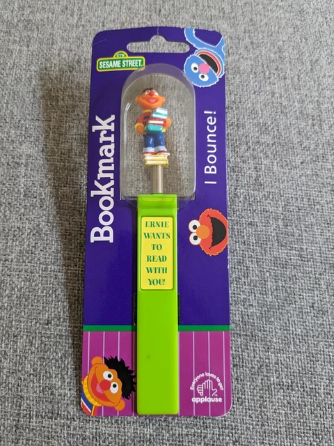 VINTAGE SESAME STREET Ernie Bookmark Orange Figurine Muppets Reading ...