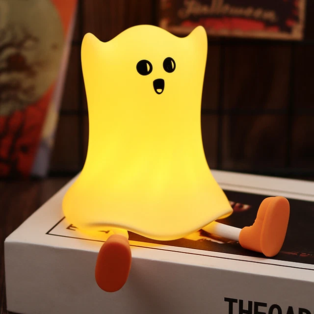 CUTE PUMPKIN SILICONE Lamps USB Rechargeable 500mAh Battery Touch ...