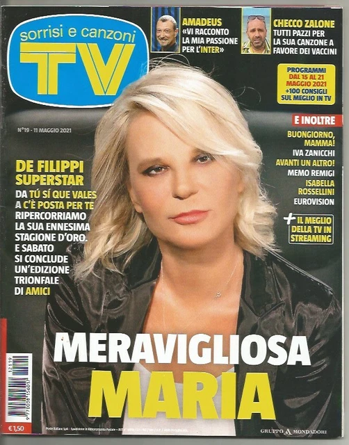 Rivista Mensile Sorrisi E Canzoni Tv N 19 11 Maggio 2021 Gruppo