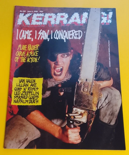 KERRANG! NO.190 June 4 1988- Slave Raider, Van Halen, Guns N' Roses £5. ...