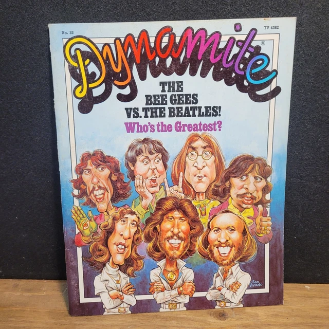 VTG 1978 DYNAMITE Magazine 53 (Bee Gees vs. The Beatles/Sharks/Dog ...