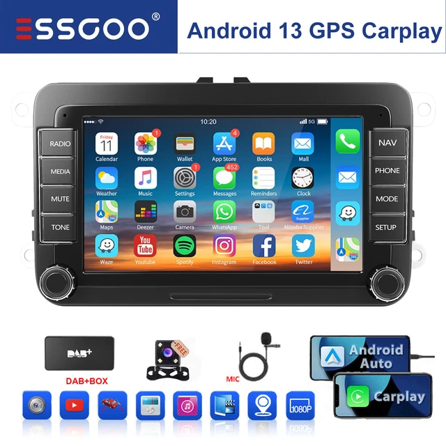 ANDROID 13 AUTORADIO DAB+ Carplay GPS NAVI Kam Für VW GOLF 5 6 Passat ...
