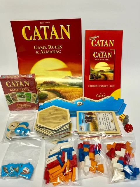 KLAUS TEUBER’S CATAN Trade Build Settle Board Game 5th Edition Complete ...