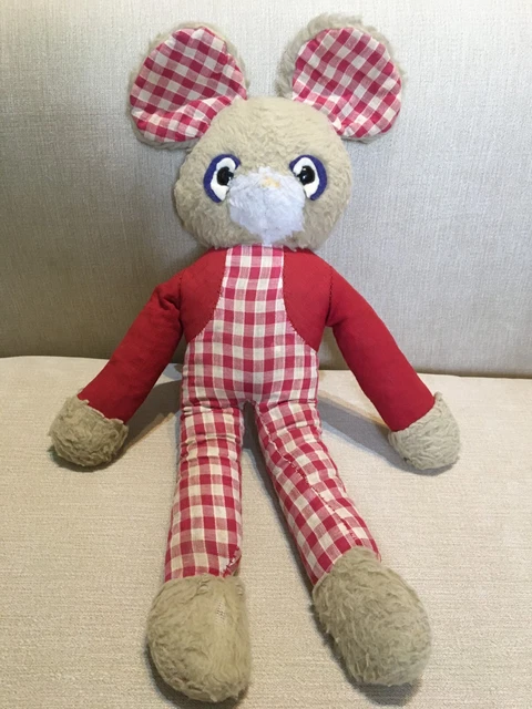 VINTAGE MOTHERCARE ELC STUFFED MOUSE BUNNY (1970s?) RETRO NOSTALGIA ...