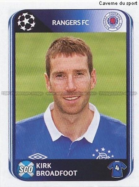 N°178 BROADFOOT # Scotland Rangers.fc Uefa Champions League 2011 ...