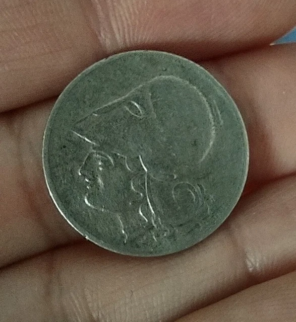 ANTICA MONETA GRECIA 1 Dracma 1926 segno di zecca B repubblica ellenica ...