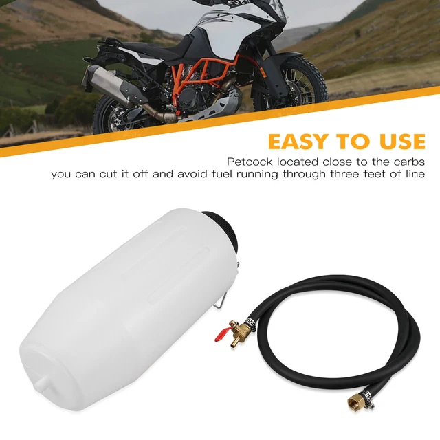 UNIVERSAL MOTORCYCLE 4L Auxiliary Fuel Tank Gas Container Tuning Bottle ...