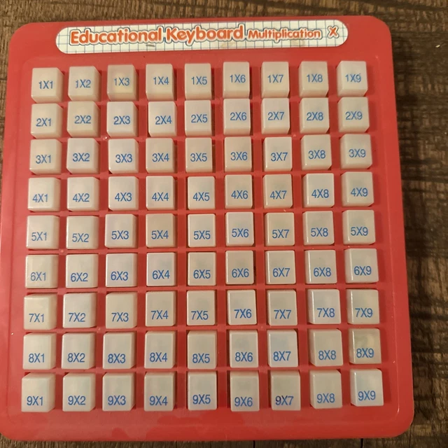 EDUCATIONAL KEYBOARD MULTIPLICATION X Times Table Press And Learn ...