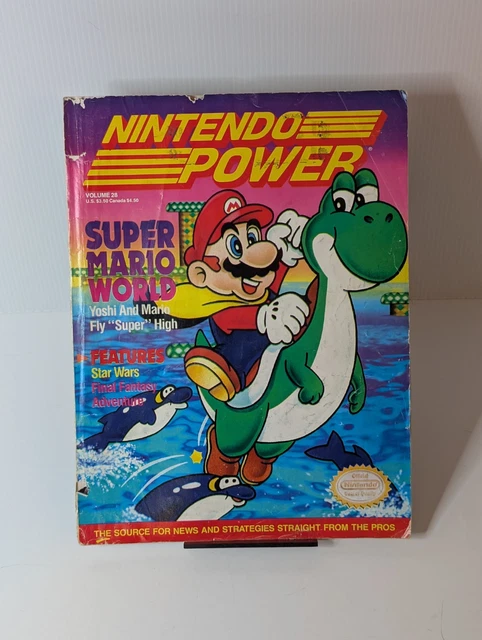 NINTENDO POWER VOLUME 28 Super Mario World Magazine w/ Poster **Read ...