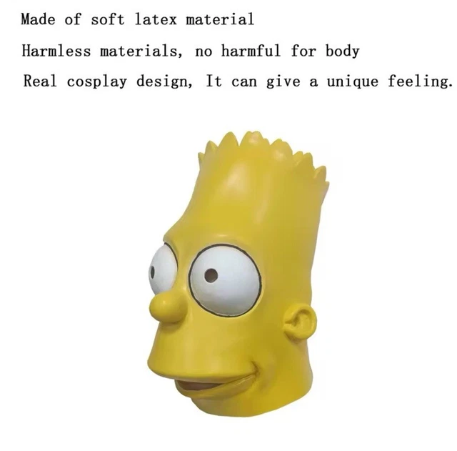 BART SIMPSONS COSPLAY Mask For Halloween 2025 Full Head Cover Mask £24. ...