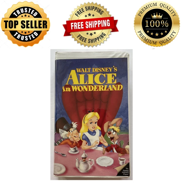 1992 VHS WALT Disneys Classic Alice In Wonderland Rare Black Diamond ...