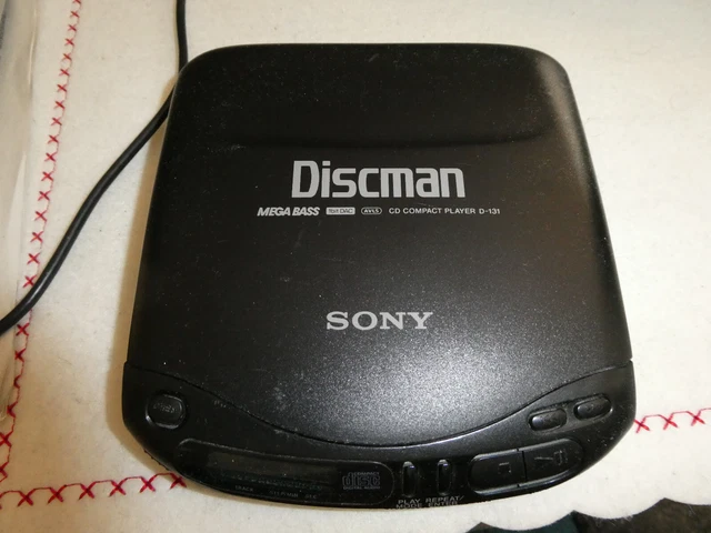 TRAGBARER CD PLAYER Sony Discman D-131 Gebraucht Funktionsfähig Schwarz ...