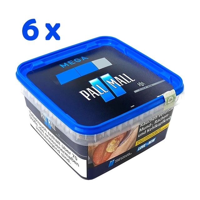 PALL MALL BLUE/BLAU Volumentabak/Tabak Mega Box 6x 120g EUR 209,70 ...