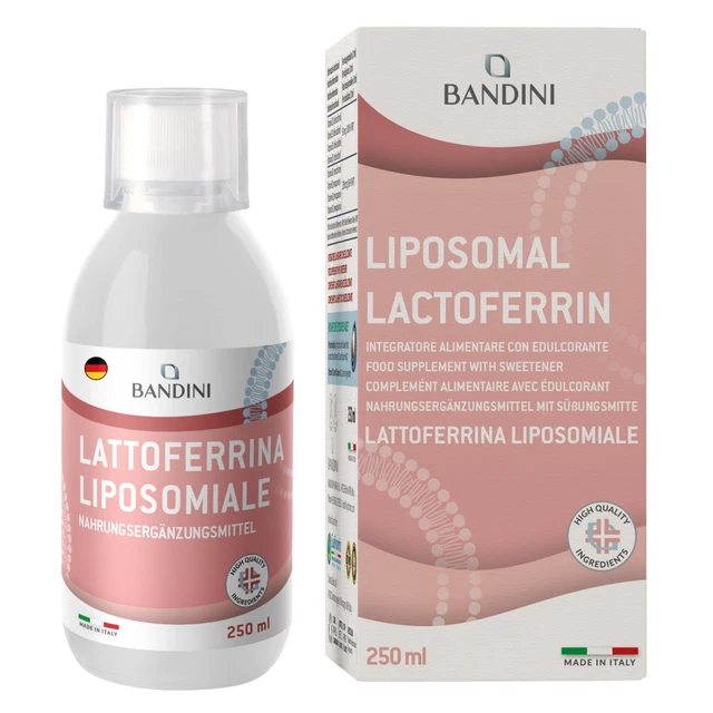 BANDINI® LACTOFERRIN LIPOSOMAL 250ml, Hochdosiert, ohne Zusätze, laborgeprüft EUR 34,90 ...