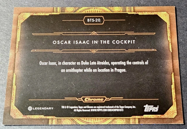 2025 TOPPS CHROME Dune Atreides Green /99 Behind Scenes Oscar Isaac # ...