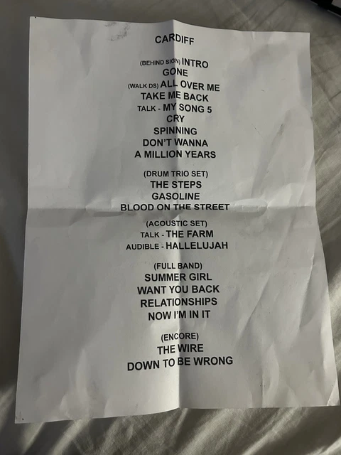 HAIM SETLIST - Utilita Arena Cardiff Wales 25/10/2025 £12.99 - PicClick UK