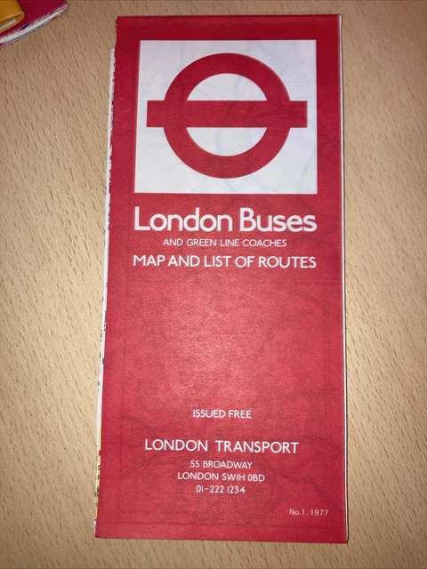 LONDON. BUS. MAP And Routes. (. 1977. No 1. ). £1.99 - PicClick UK