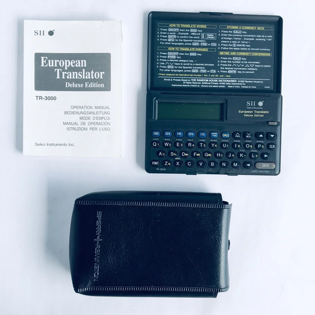 SII SEIKO INSTRUMENTS European Translator Deluxe Edition TR-3000 Tested ...