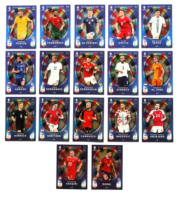 TOPPS MATCH ATTAX Euro 2024 - Set alle 17 Master limited Edition Cards ... TOPPS MATCH ATTAX Euro 2024 - Set alle 17 Master limited Edition Cards ...