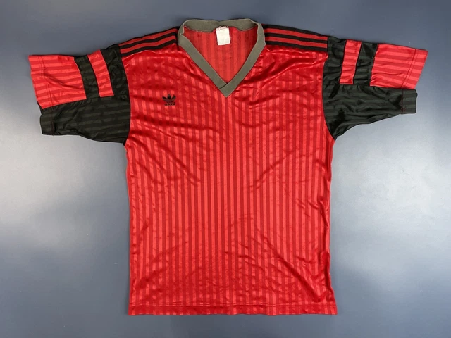 ADIDAS VINTAGE TEMPLATE 1980'S Red Football Shirt Jersey Size L Adult £ ... ADIDAS VINTAGE TEMPLATE 1980'S Red Football Shirt Jersey Size L Adult £ ...