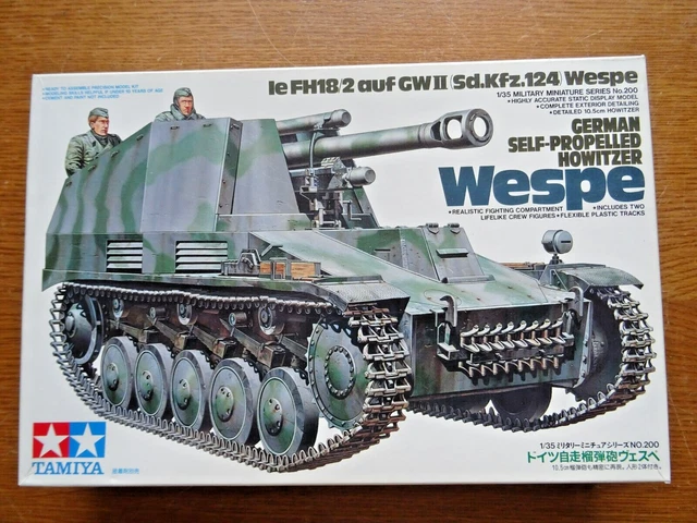 TAMIYA 35200 GERMAN Self-Propelled Howitzer Wespe leFH18/2 auf GWII(Sd ...