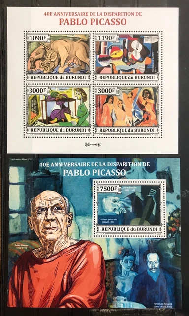 PABLO PICASSO - Great Spanish Artist on stamps Burundi MNH** S1 £5.76 ...