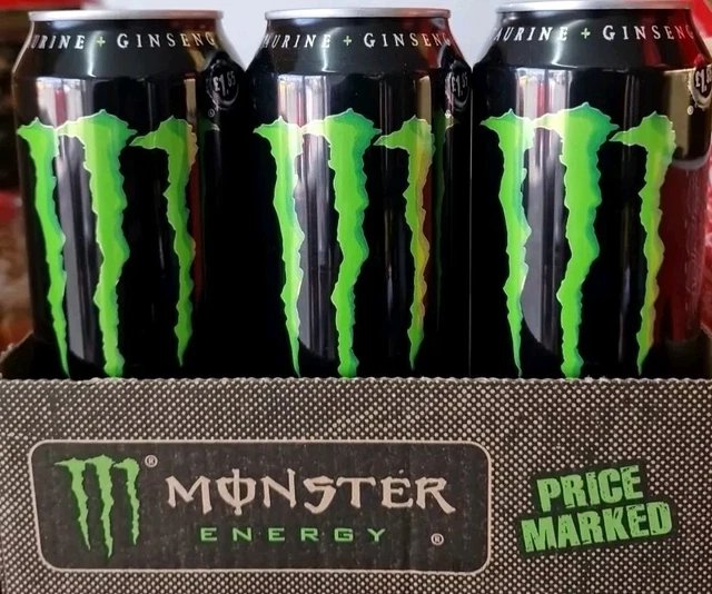 MONSTER ENERGY ORIGINAL Flavour Energy Drink 500mL Cans (PACK OF 12 ...