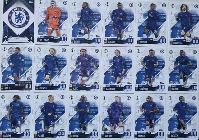 TOPPS MATCH ATTAX 2024/2025 24/25 Chelsea Full Team Base Captain Badge ...