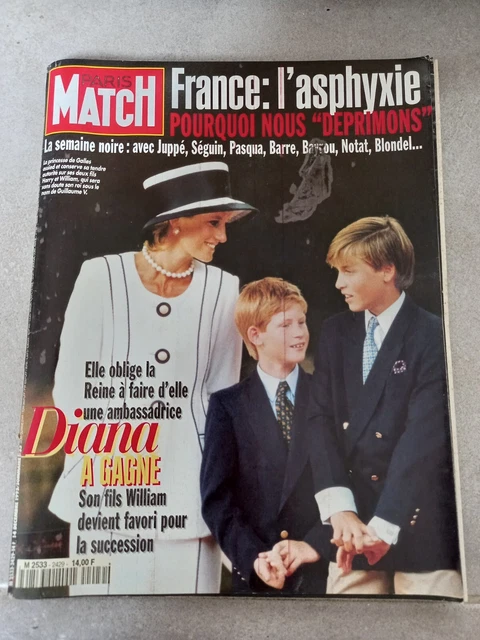 PARIS MATCH N°2429 14/12/1995 Diana William Juppé Bayrou Séguin Pasqua ...