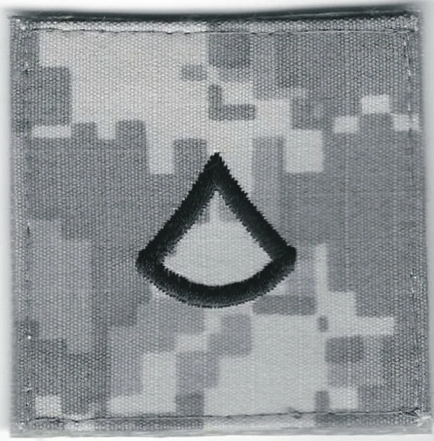 US ARMY ENLISTED PFC PRIVATE FIRST CLASS E-3 ACU 2" rank chest w/ hook ...