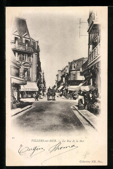CPA VILLERS-SUR-MER, LA Rue de la Mer EUR 7,00 - PicClick FR