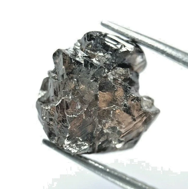 BIG UNCUT DIAMOND 3.67Ct Grayish Brown Sparkling Natural Irregular ...