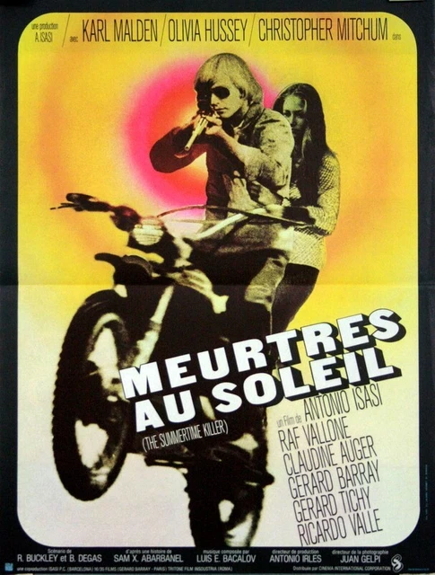 CHRIS MITCHUM OLIVIA Hussey Karl Malden MEURTRES AU SOLEIL Isasi 1972 ...