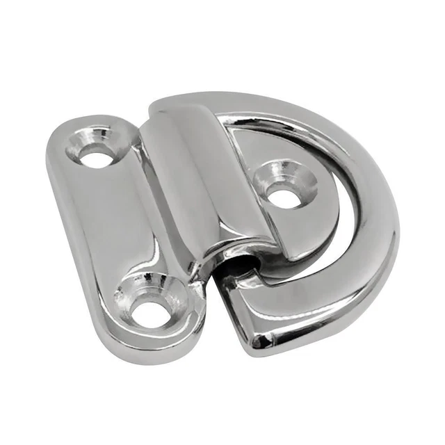 MARINE GRADE 316 Stainless Steel Folding Pad Eye Lashing Tie Down Boat ...