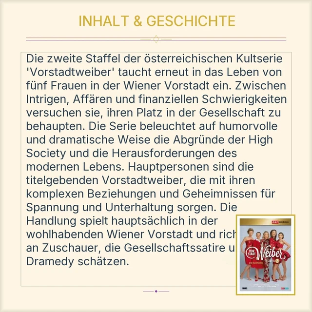 VORSTADTWEIBER STAFFEL 2 DVD Kultserie Drama Österreich Adina Vetter ...