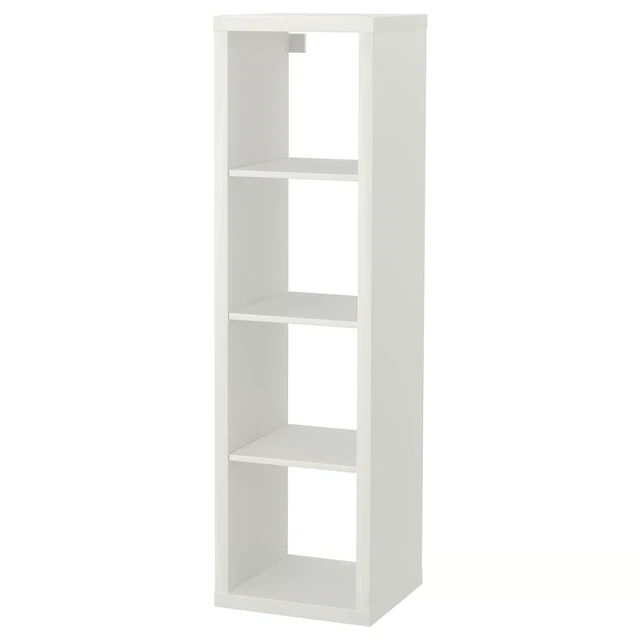 IKEA KALLAX WHITE 4 Shelf Storage Unit Cube Organizer Book Shelving ...