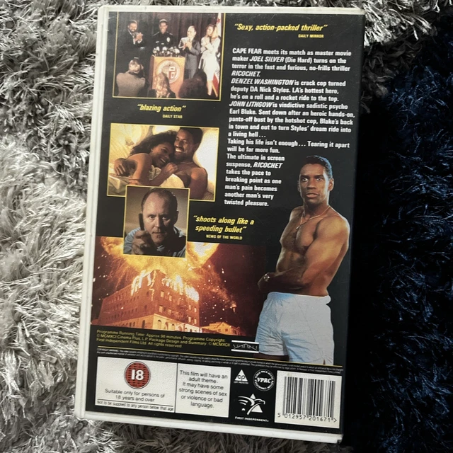 RICOCHET DENZEL WASHINGTON VHS Video Tape Big Box £5.45 - PicClick UK