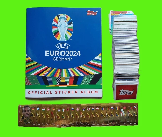 TOPPS UEFA EURO 2024 - complete set with 21 gold signature + album ...
