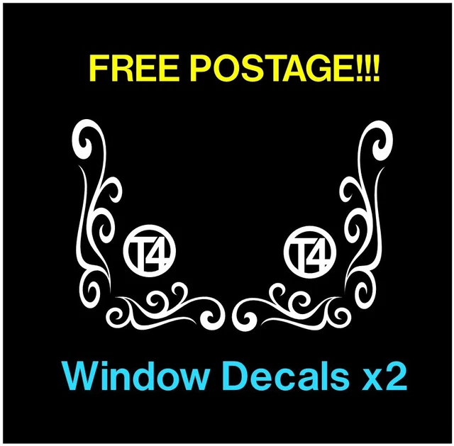 VW T4 STYLE Camper van/Transporter window decals x 2 £11.99 - PicClick UK