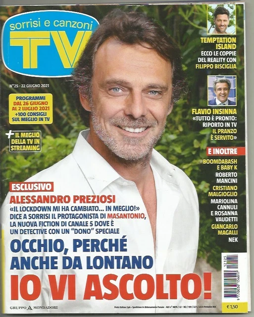 Rivista Settimanale Sorrisi E Canzoni Tv N 25 22 Giugno 2021 Gruppo