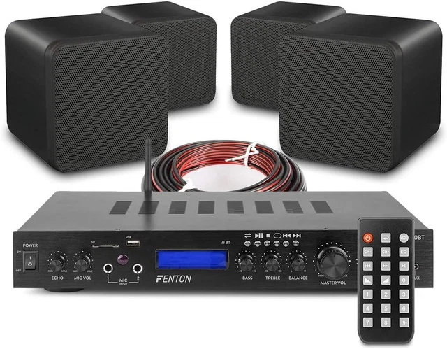 HOME CINEMA SURROUND Sound System Bluetooth Amplifier USB AUX Radio ...