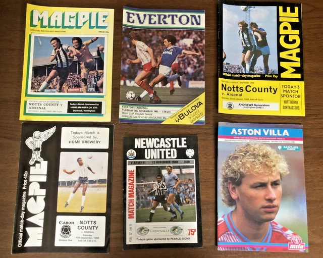 ARSENAL FC MATCH programmes X 6 all away matches from 1980’s All VGC £3 ...