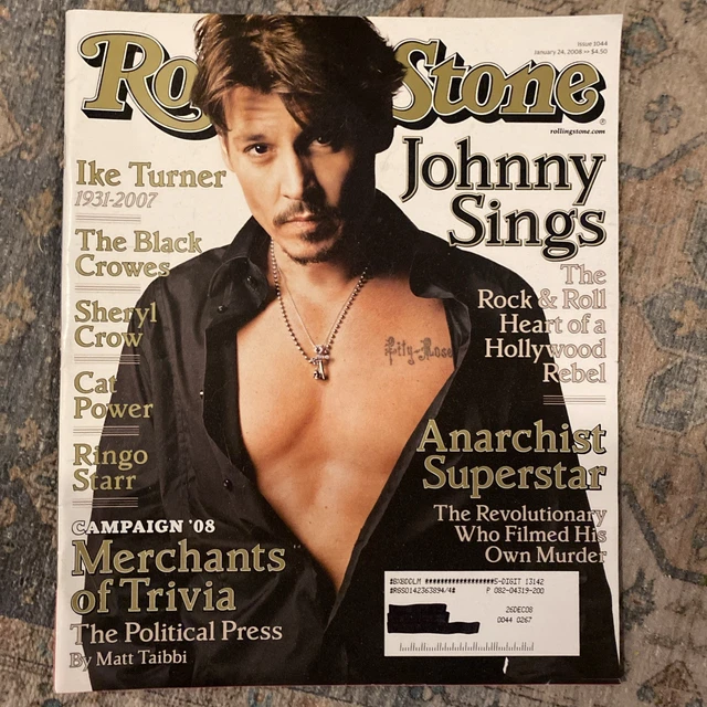 JANUARY 2008 ROLLING Stone Magazine Johnny Depp Ike Turner Ringo Anarchist Super £11.40 ...