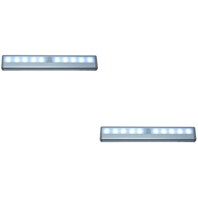 2 COUNT LED Wardrobe Lights under Cabinet Strip Cupboard Motion Closet ...