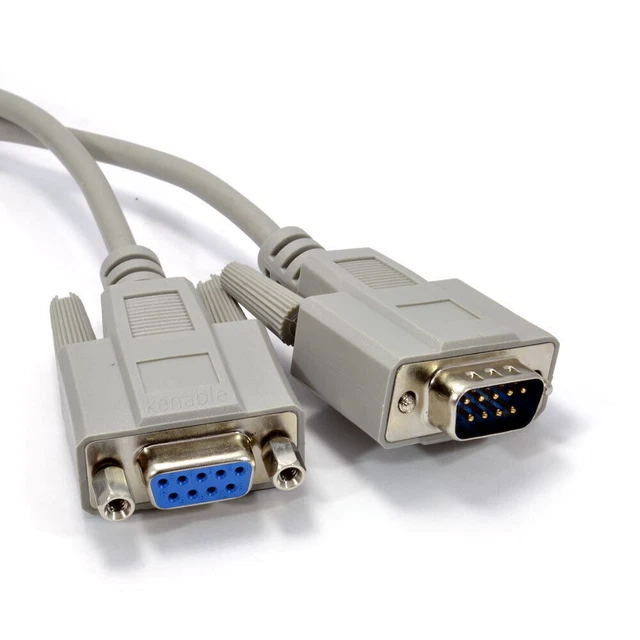 SERIAL RS232 EXTENSION Cable DB9M to F 9 pin Male to Female 3m BEIGE ...