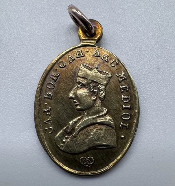 BELLE MEDAILLE RELIGIEUSE ancienne « Cardinal Carlo Borromée » - Laiton ...