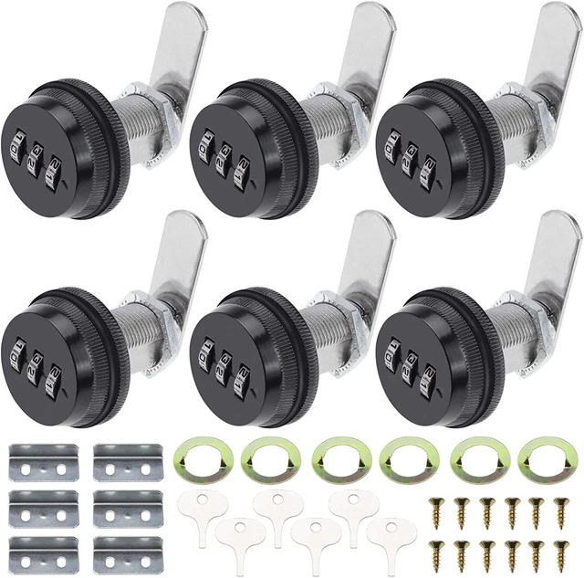 REALPLUS COMBINATION CAM Lock 1-1/8" Cylinder Coded Cabinet Lock ...